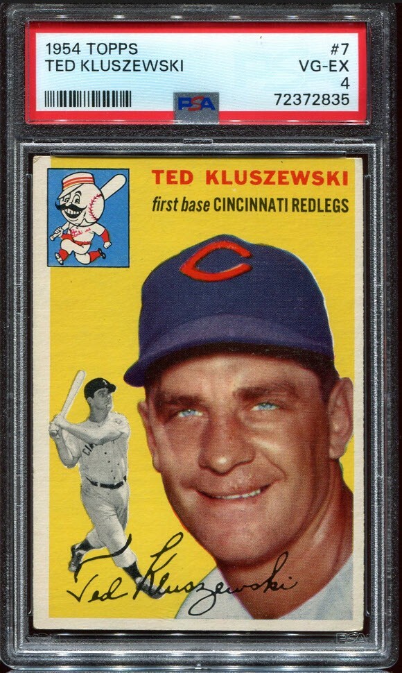 PSA 4 VG EX 1954 TOPPS TED KLUSZEWSKI #7 REDS 72835 SD160 | eBay