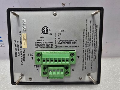 Murphy SHD30 Digital Hour Meter 5-120Vrms 90-300Vdc | eBay