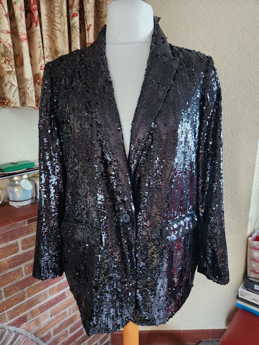 Black Sequin Womens Jacket