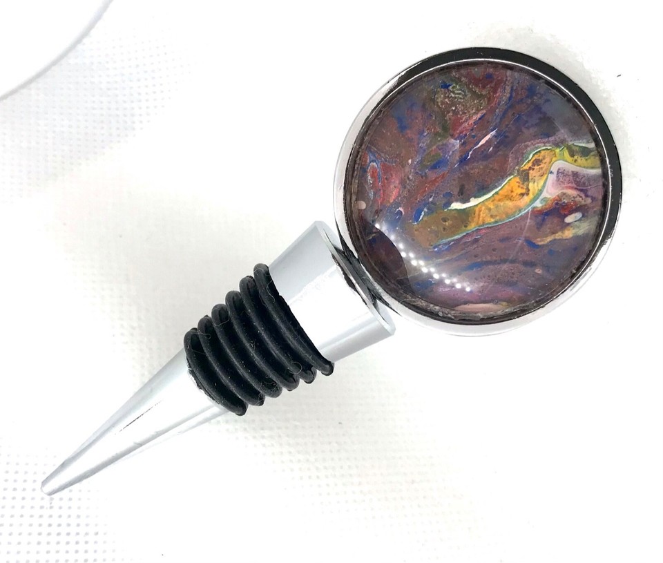 Handmade Hand painted Wine bottle stoppers unique gift ideas wearable ...