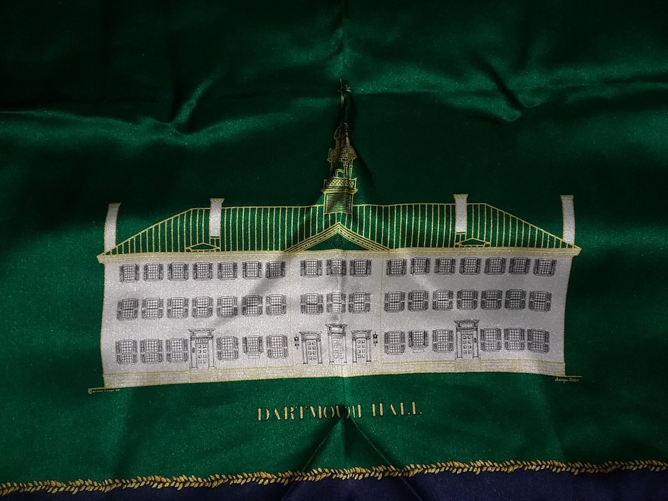 Classic Dartmouth College Silk Scarf by Wm Chelsea VGC 34" by 34" | eBay