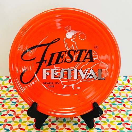 Fiestaware Poppy Fiesta Festival 2018 Lunch Plate Orange Luncheon | eBay