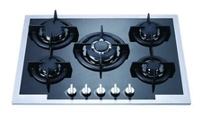 Technika H950STBGFPRO 900mm 5 Burners Gas Cooktop - Black Glass for ...