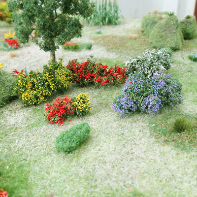 MP SCENERY Flower Bushes O HO N Scale Architectural Tree Trees Railroad ...
