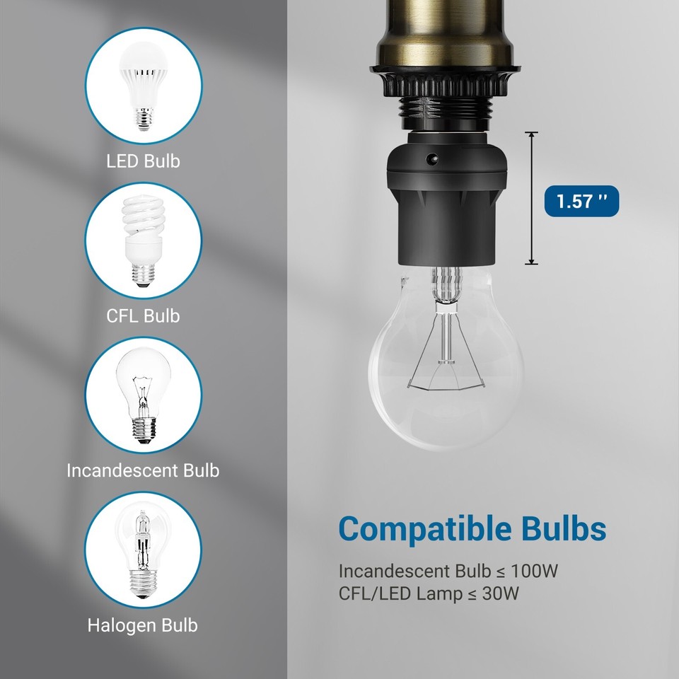 DEWENWILS Dusk to Dawn Bulb Socket Outdoor Automatic Light Sensor ...