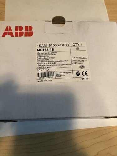 ABB Manual Motor Starter MS165-16 | eBay