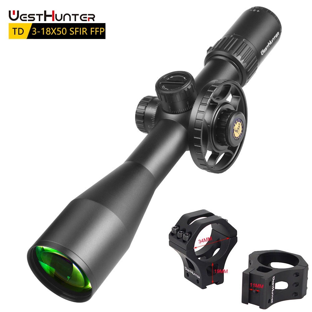 WESTHUNTER TD 3-18X50 SFIR FFP Hunting Scope First Focal Plane 34MM ...