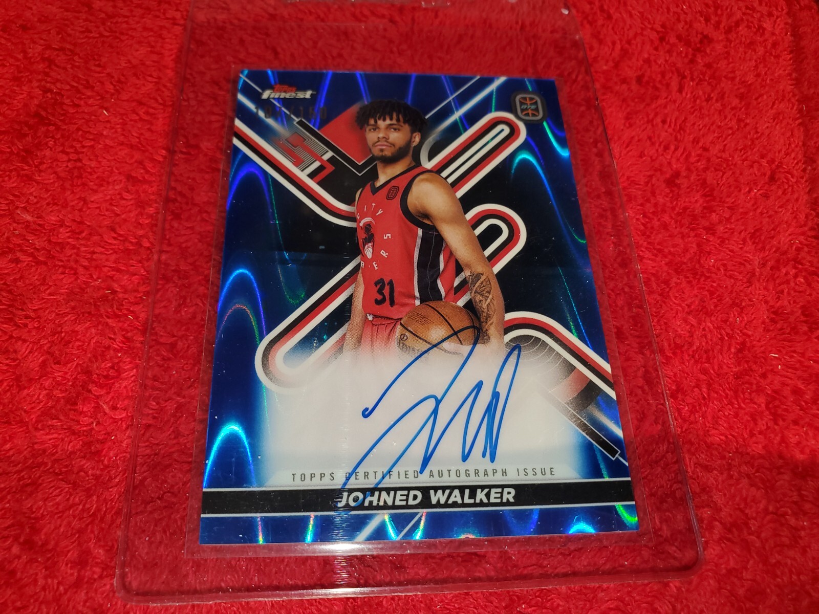 2023 TOPPS FINEST OVERTIME CARD OF JOHNED WALKER AUTO BLUE 107/150 | eBay