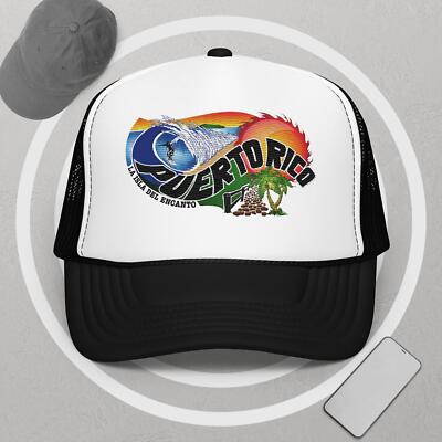 Puerto Rico Surf Hat Foam trucker hat - Boricua Hat | eBay