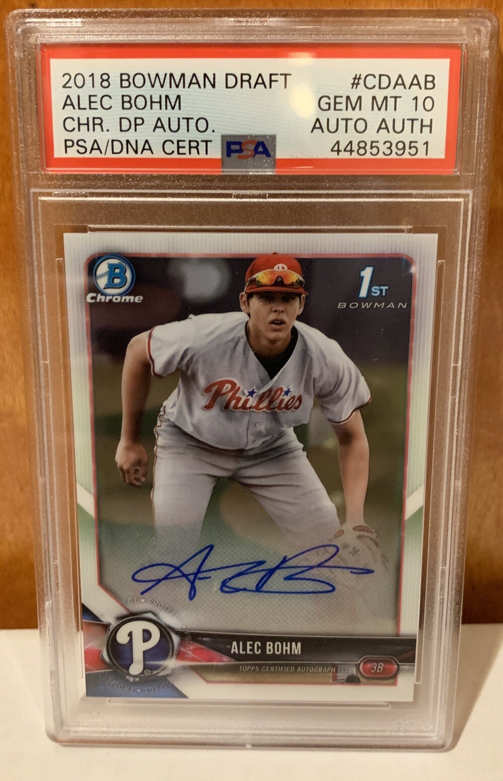 2018 Bowman Draft - Chrome Draft Pick Autographs #CDA-AB Alec Bohm (AU ...