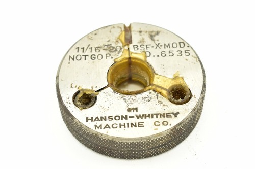 Hanson Whitney 11/16-20 BSF-X-Mod NOT GO PD .6535 Thread Ring Gage | eBay