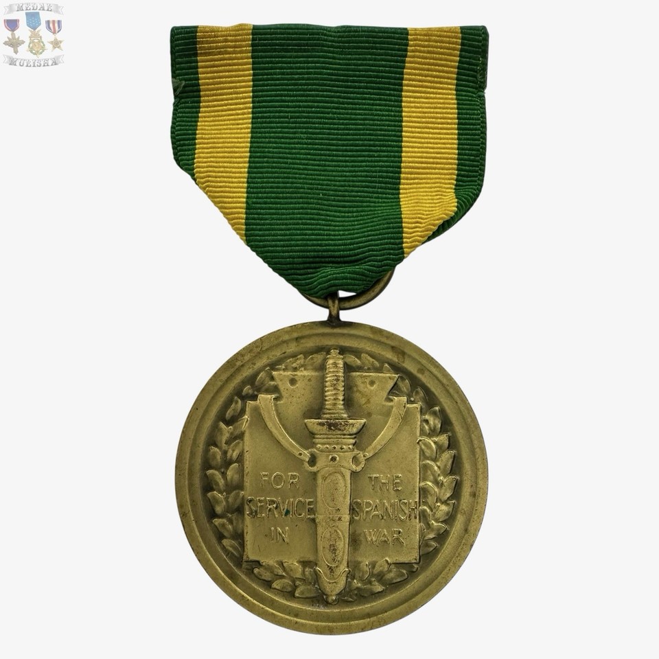 #30790 U.S. ARMY SPANISH WAR SERVICE MEDAL NUMBERED 8-16-1938 NORTHERN ...