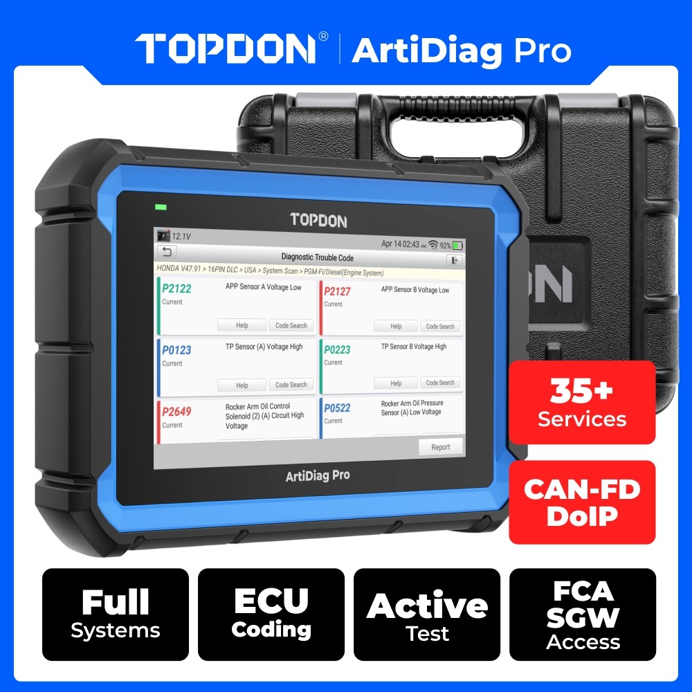 2026 TOPDON AD PRO Full System ECU Coding Bi-Directional Control ...