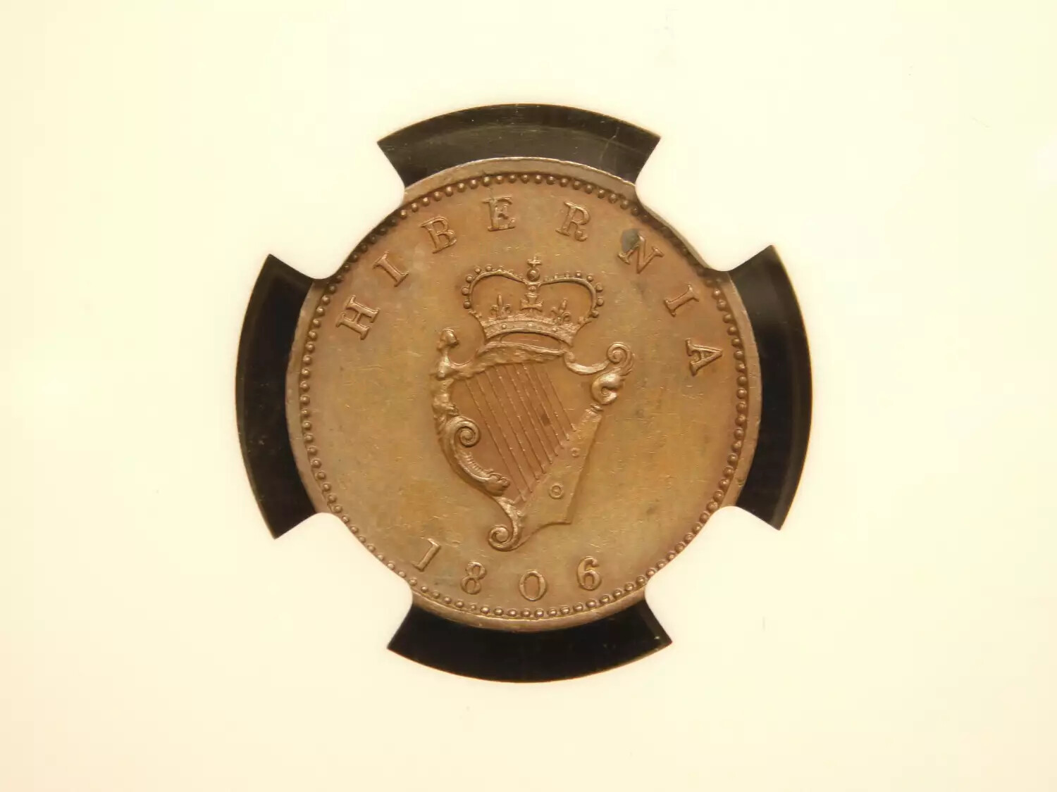 1806 Ireland 1/4 Penny Hibernia Copper - NGC AU58 | eBay