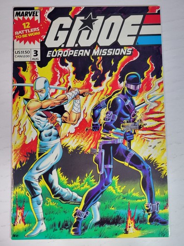 GI Joe European Missions #3 Snake Eyes Storm Shadow 1988 Marvel Comics ...