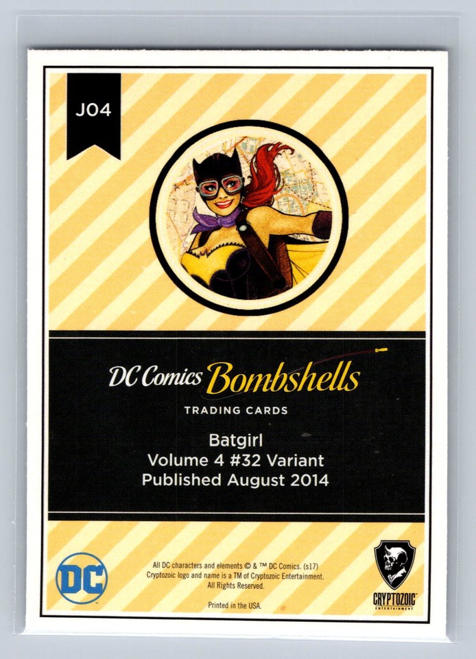 Batgirl - 2017 Cryptozoic DC Bombshells August 2014 cover card J04 | eBay