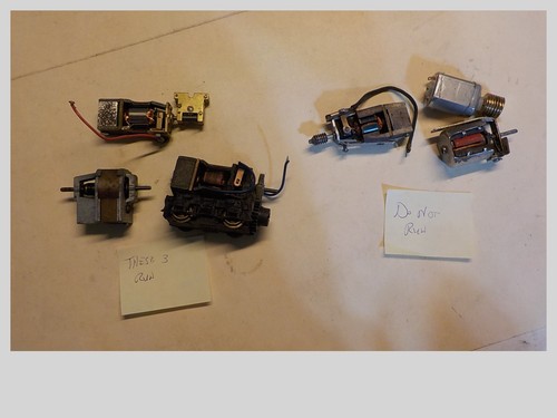 Lot of HO 6 Locomotive Armature motors 3 Worked #3For Parts Or Repair ...