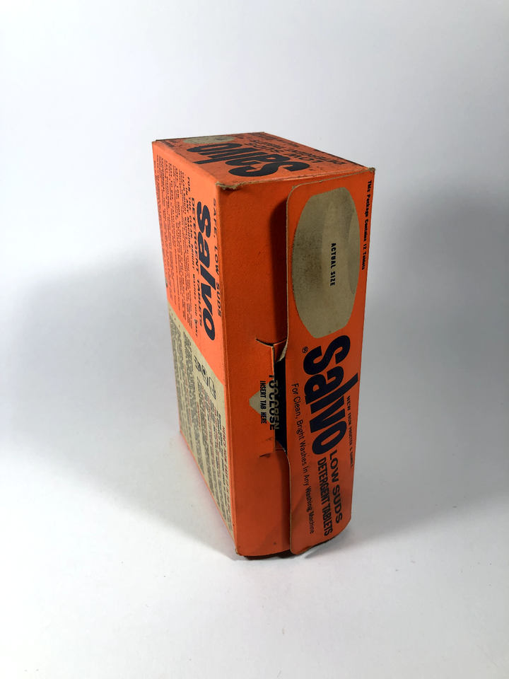 Vintage SALVO Laundry Detergent Soap Tablets- 2/3 FULL Box | eBay