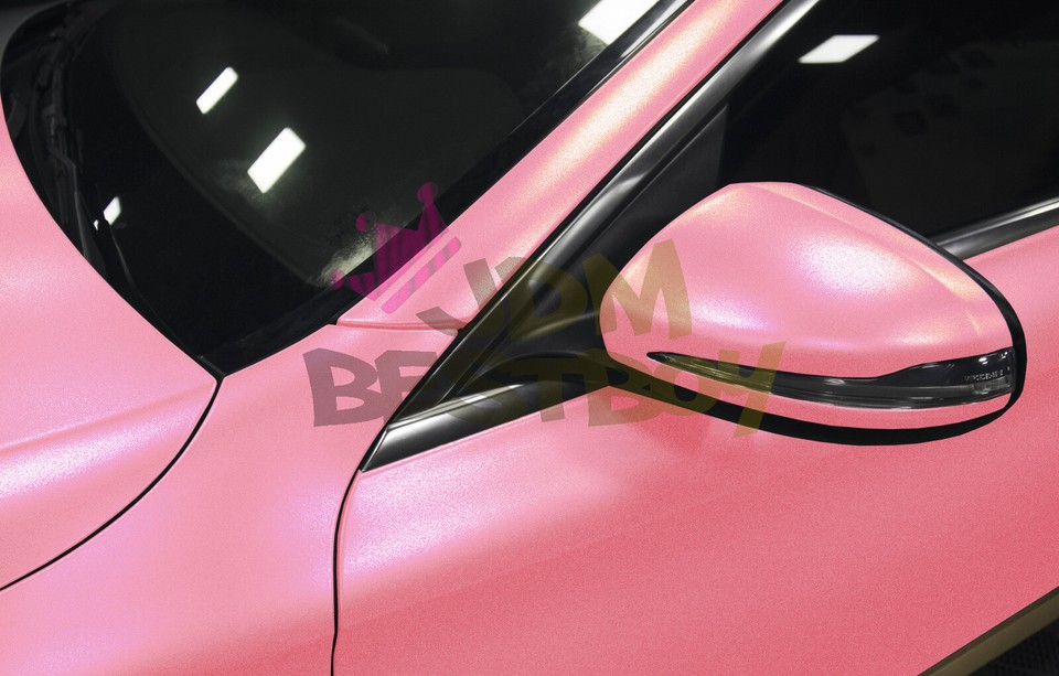 Premium Matte Metallic Satin Pearl Diamond Pink Vinyl Car Wrap Sticker ...