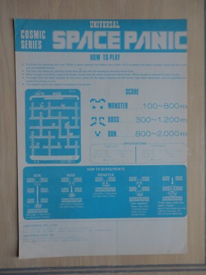 Space Panic Arcade Machine Original Magazine Pull Out Ad | eBay