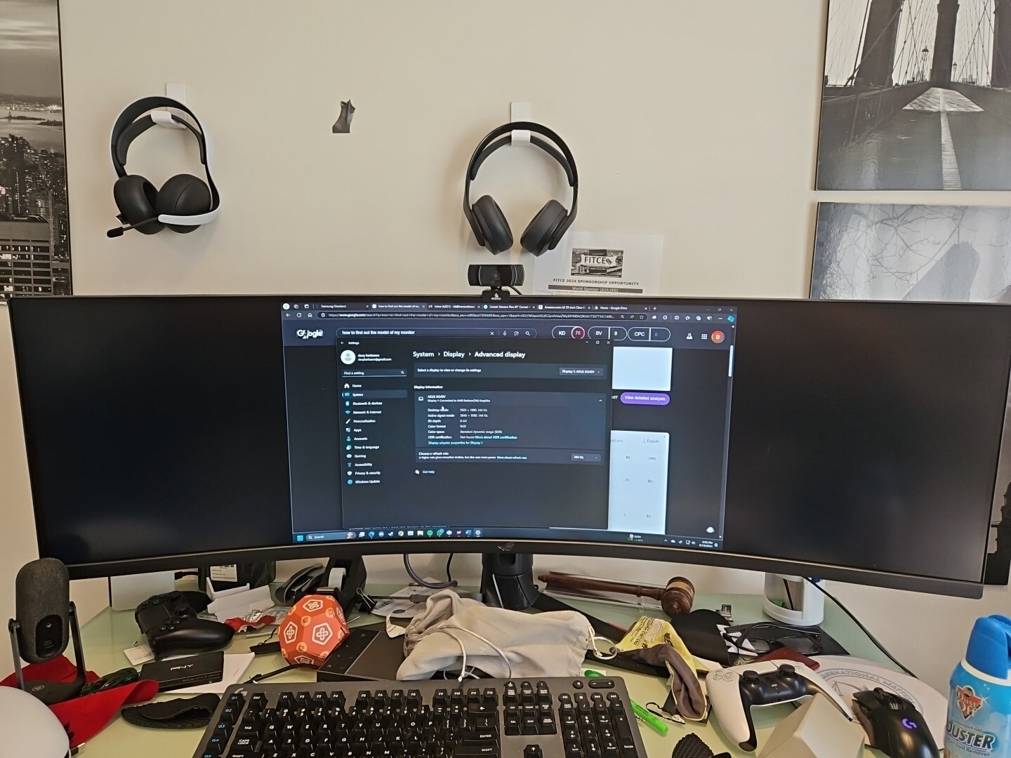 ASUS ROG Strix XG49VQ 49 in. 32:9 Ultra-Wide Curved LCD Gaming Monitor ...