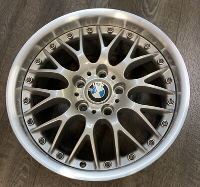 GENUINE OEM BMW e39 BBS 17" x 8" 2 PIECES GLOSS SILVER WHEELS RIM ...
