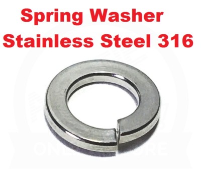 .Spring Lock Washer M2 M3 M4 M5 M6 M8 M10 M12 Marine Stainless Steel SS ...