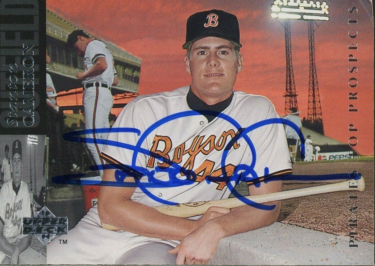 1994 Bowie BaySox STANTON CAMERON Signed Card autograph RC pirates ...