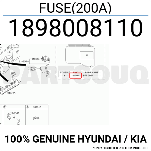 1898008110 Genuine Hyundai / KIA FUSE(200A) | eBay