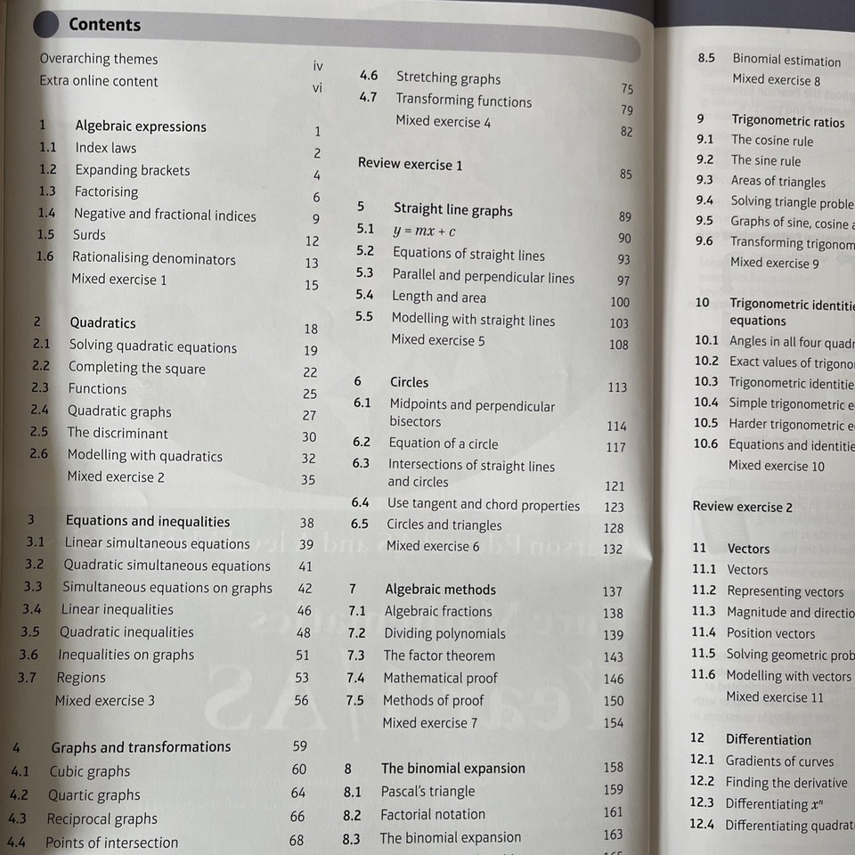 Pearson Edexcel AS and A level Mathematics Pure Mathematics YEAR 1/AS ...