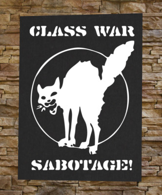 Class War Canvas Print / BACK Patch - Human Liberation Rights Anarchy ...