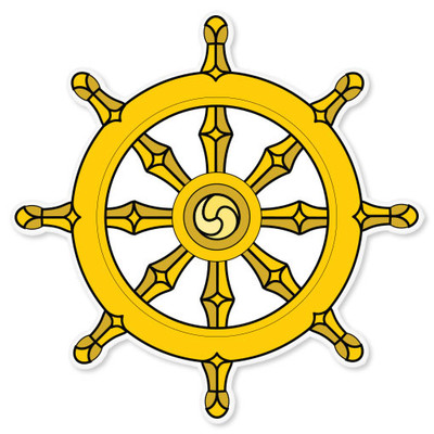 Dharma Wheel BUDDHISM car bumper sticker decal 4" x 4" | eBay