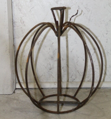 Small Metal Pumpkin - Rustic Iron Candleholder | eBay