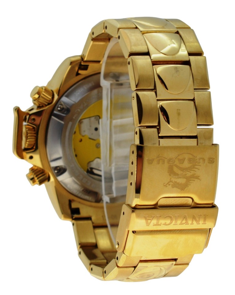 Men's 47mm Invicta Reserve Subaqua Blue Neon Apatite Gold LE Watch! Ref ...