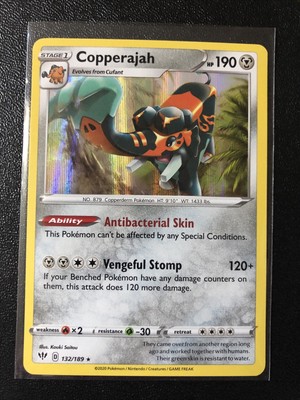 Copperajah Darkness Ablaze 132/189 Holo Rare Pokemon Card Pack Fresh ...