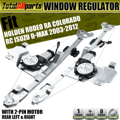 2x Rear Window Regulators for Holden Rodeo RA Colorado RC Isuzu D-Max ...