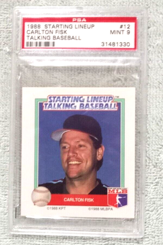 1988 Starting Lineup Talking Baseball Carlton Fisk Card #12 ~ PSA ...