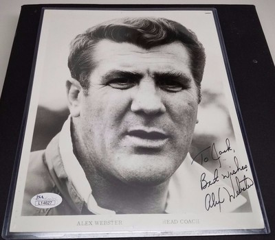 Alex Webster Personalized Autograph 8x10 w/COA JSA | eBay