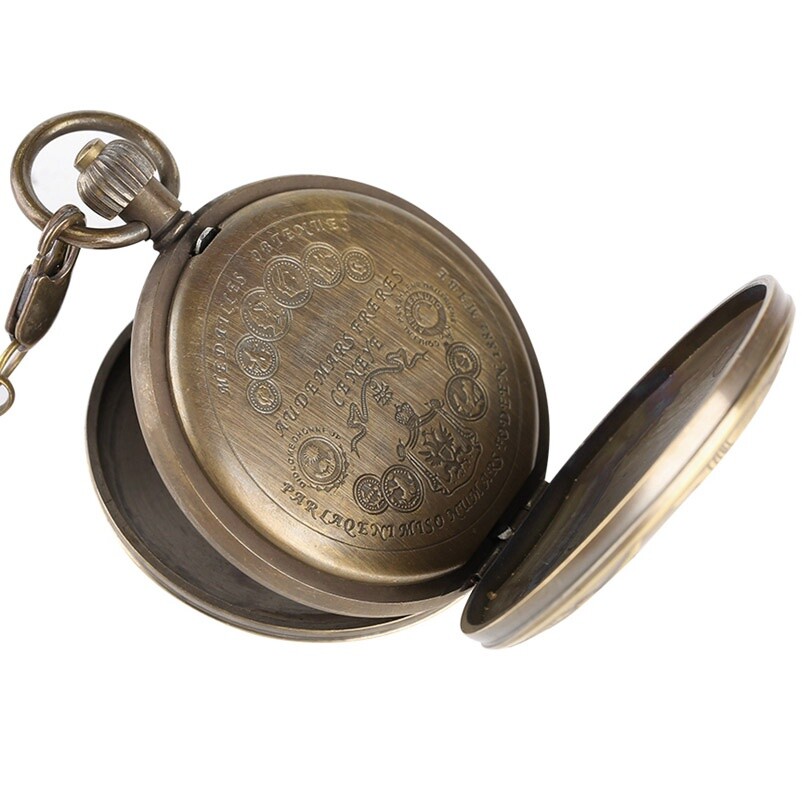 Unisex Hand-winding Pocket Watch Wind Up Roman Numerals Full Hunter ...