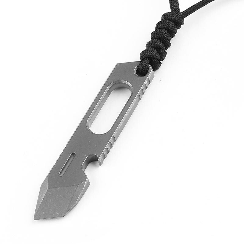 Titanium Pry Bar Pendant Crowbar Bottle Opener Keychain Outdoor EDC ...