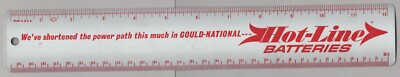 Advertising 12" Ruler - Gould-National - Hot-Line Batteries - Metal | eBay