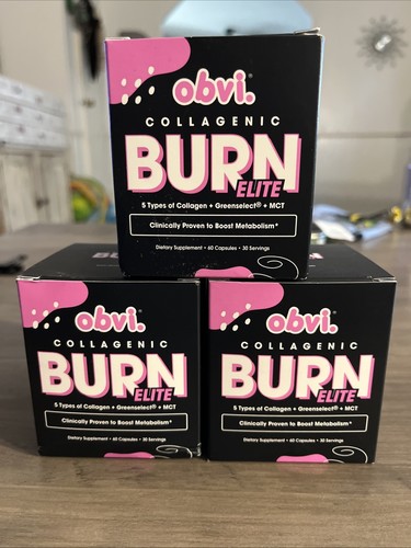 Obvi Collagenic Burn Elite 3 Sealed 60-Capsule Tubs EXP 04/2027 | eBay