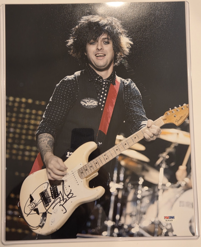 BILLIE JOE ARMSTRONG SIGNED 11x14 PHOTO PSA/DNA GREEN DAY AUTOGRAPHED ...