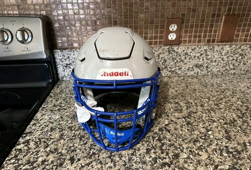Riddell Speed FLEX Football Helmet Gray w/ Royal Blue Facemask X Large ...