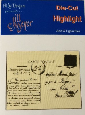 IVORY POST CARD Die-Cut Sticker(1pc) NRN Design•Vacation•Mailing •Trip ...