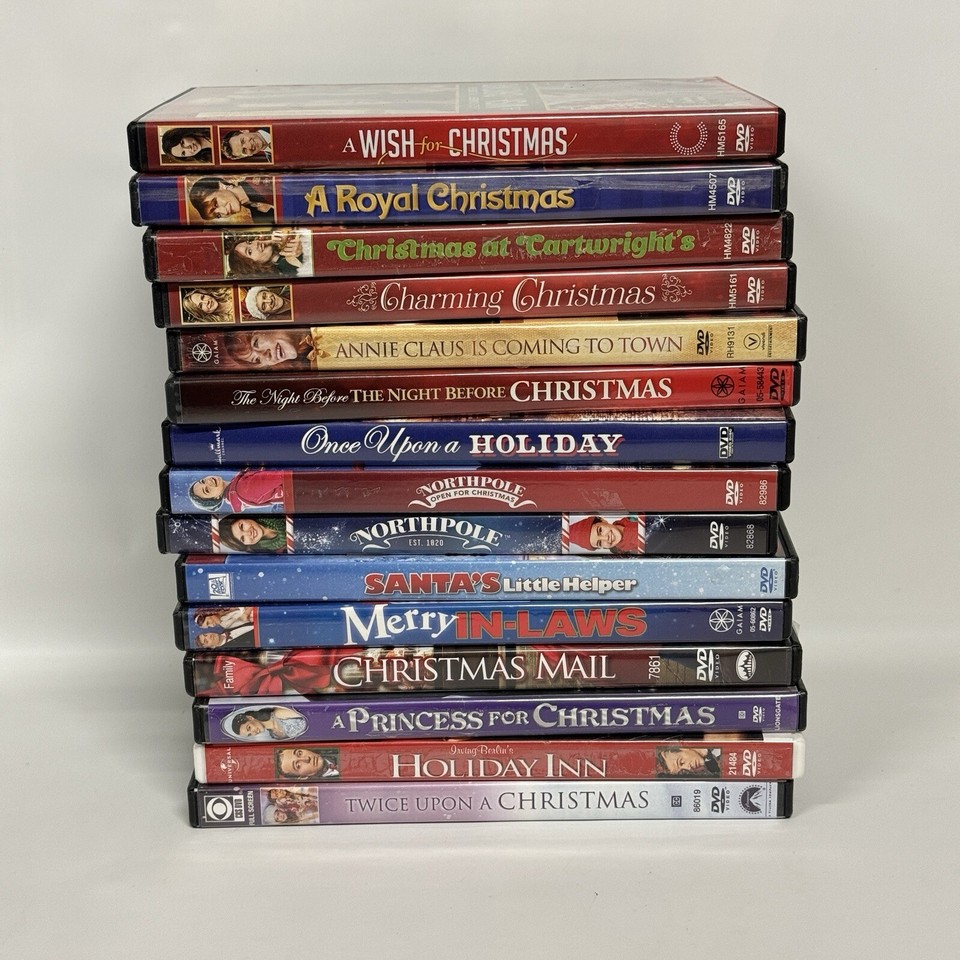 15 Christmas DVDs 7 Hallmark Holiday Collection Near Mint Condition ...