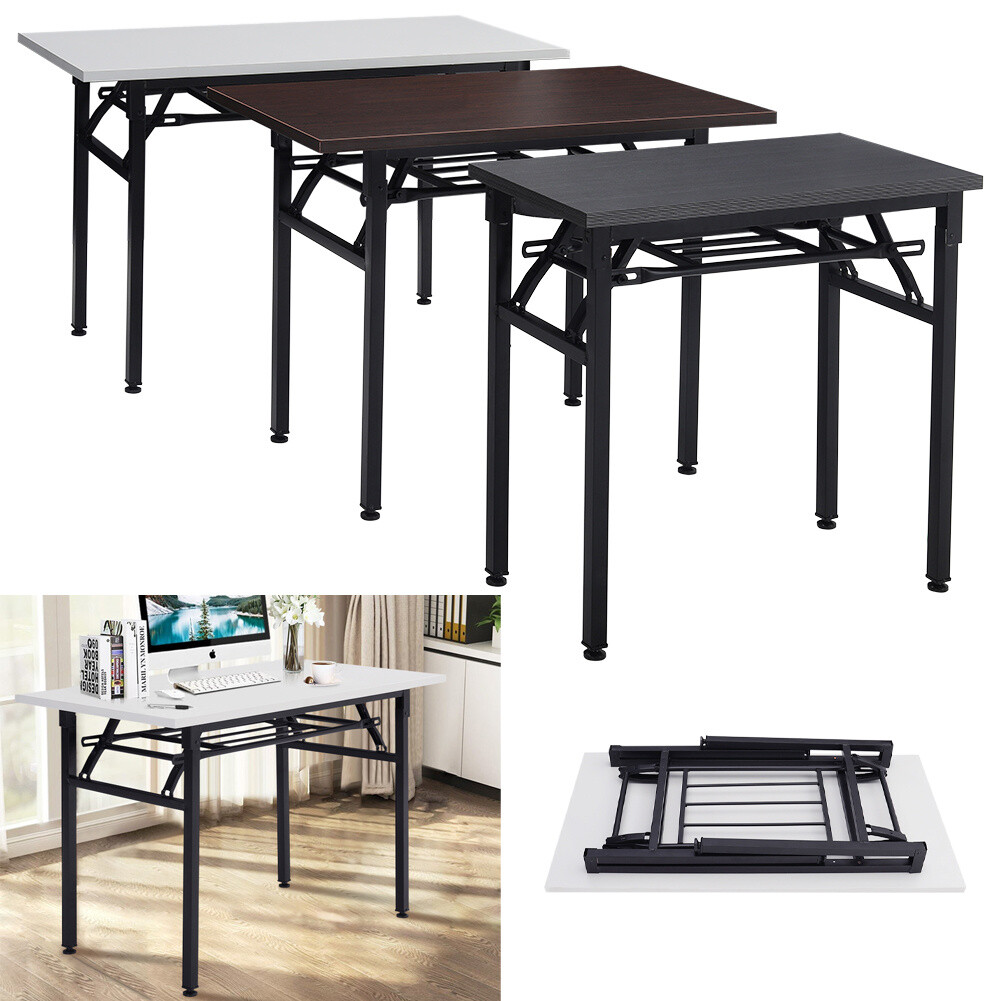 UK Foldable Computer Desk Folding Laptop PC Table Home Office Study ...