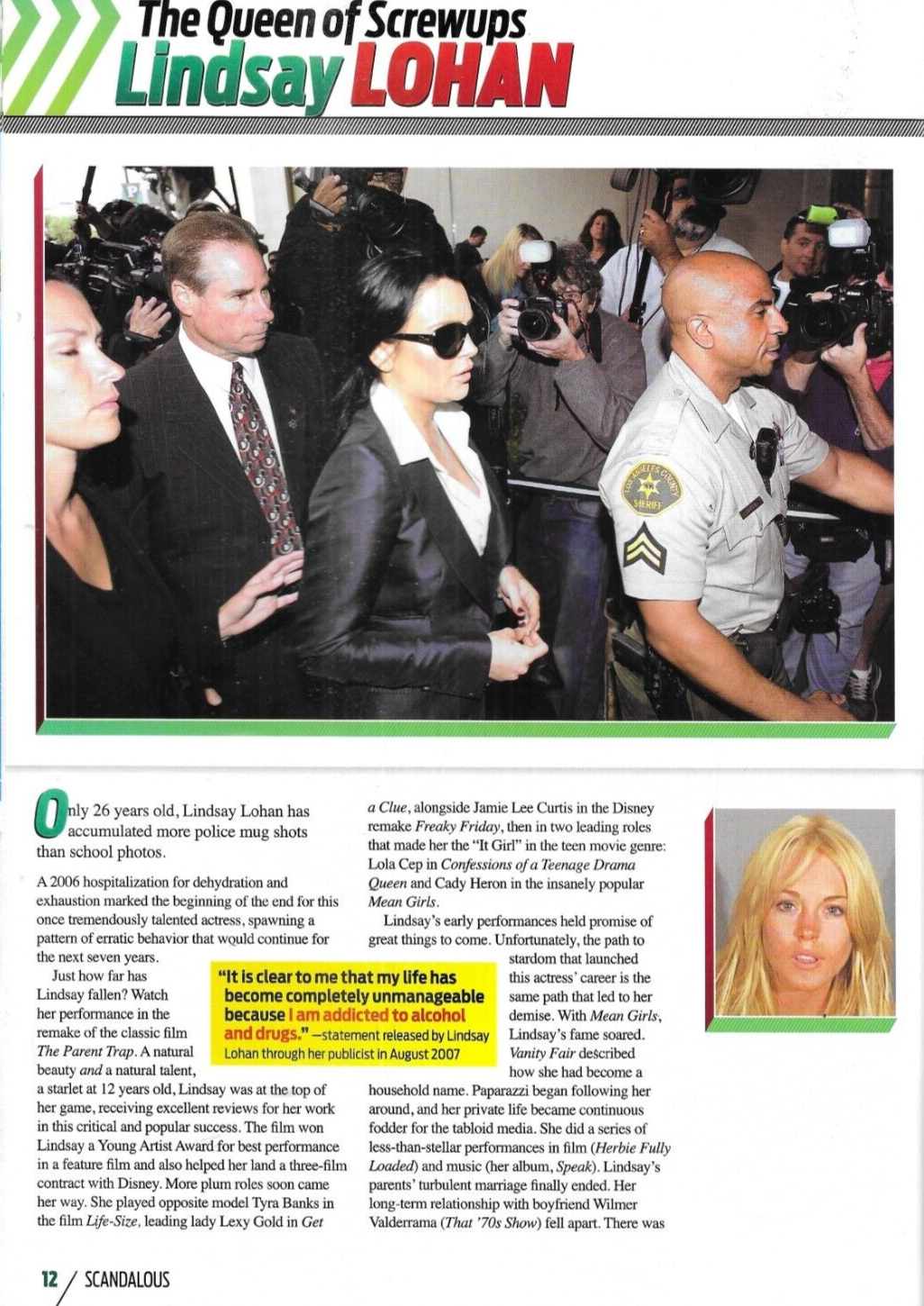 Scandalous Magazine Lindsay Lohan Charlie Sheen Amanda Bynes Sports ...
