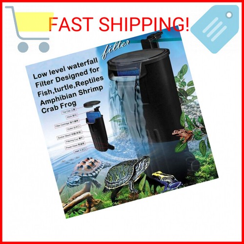 Aquarium Turtle Filter Waterfall Flow Water Clean Pump Bio-Filtration ...