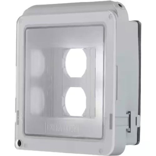 2pk Commercial Electric 2-gang Extra Duty Weatherproof Receptacle Cover ...